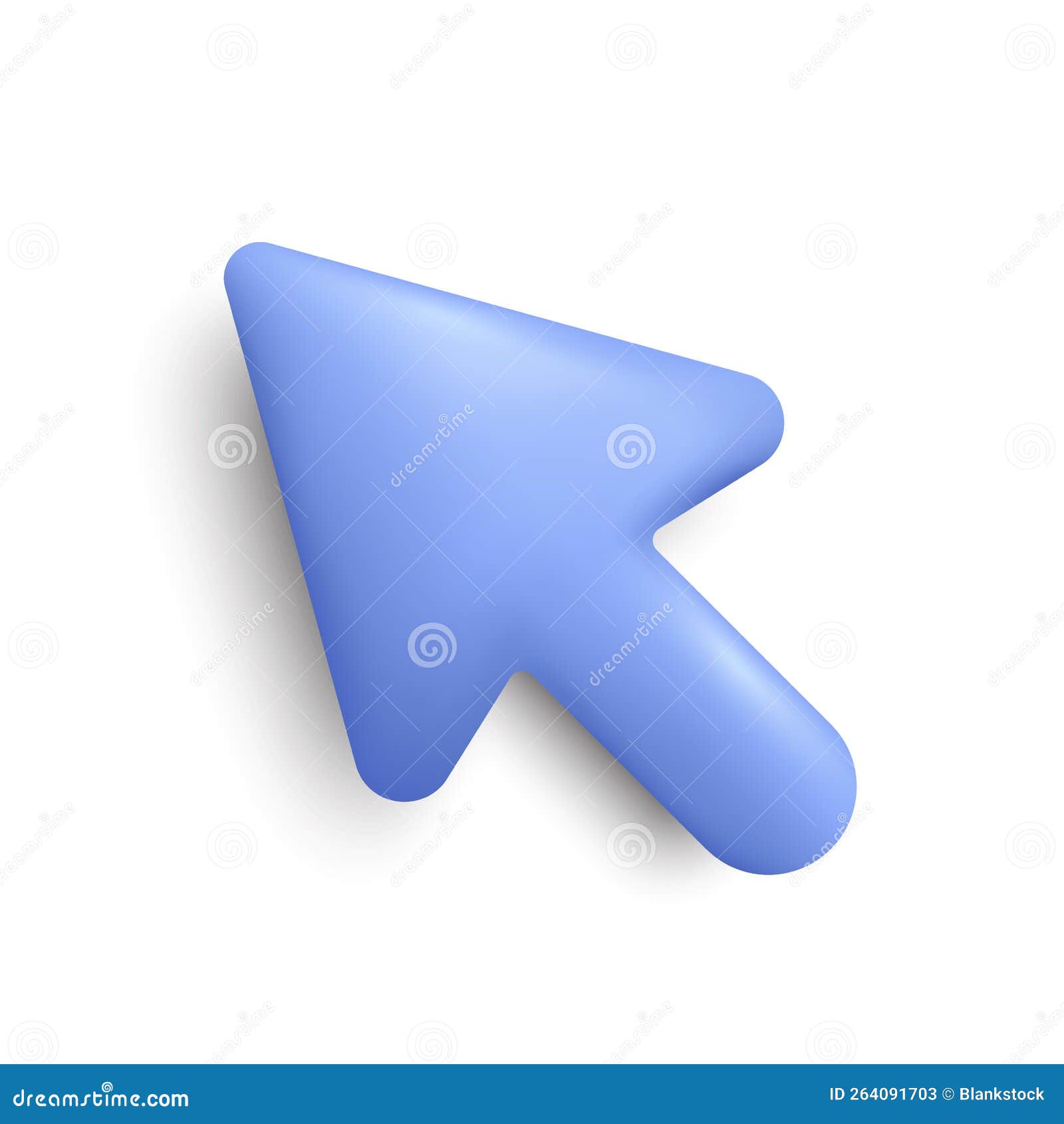 3d Arrow Pointer Mouse Cursor Icon Computer Interface Render Click Here Arrow Vector Stock