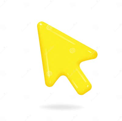 3d Arrow Pointer, Mouse Cursor Icon. Computer Interface Render. Click Here Arrow. Computer Mouse ...