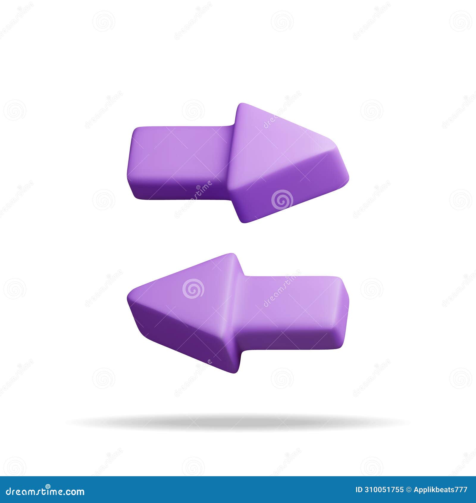 3d Arrow Pointing Isolated On White Stock Vector Illustration Of