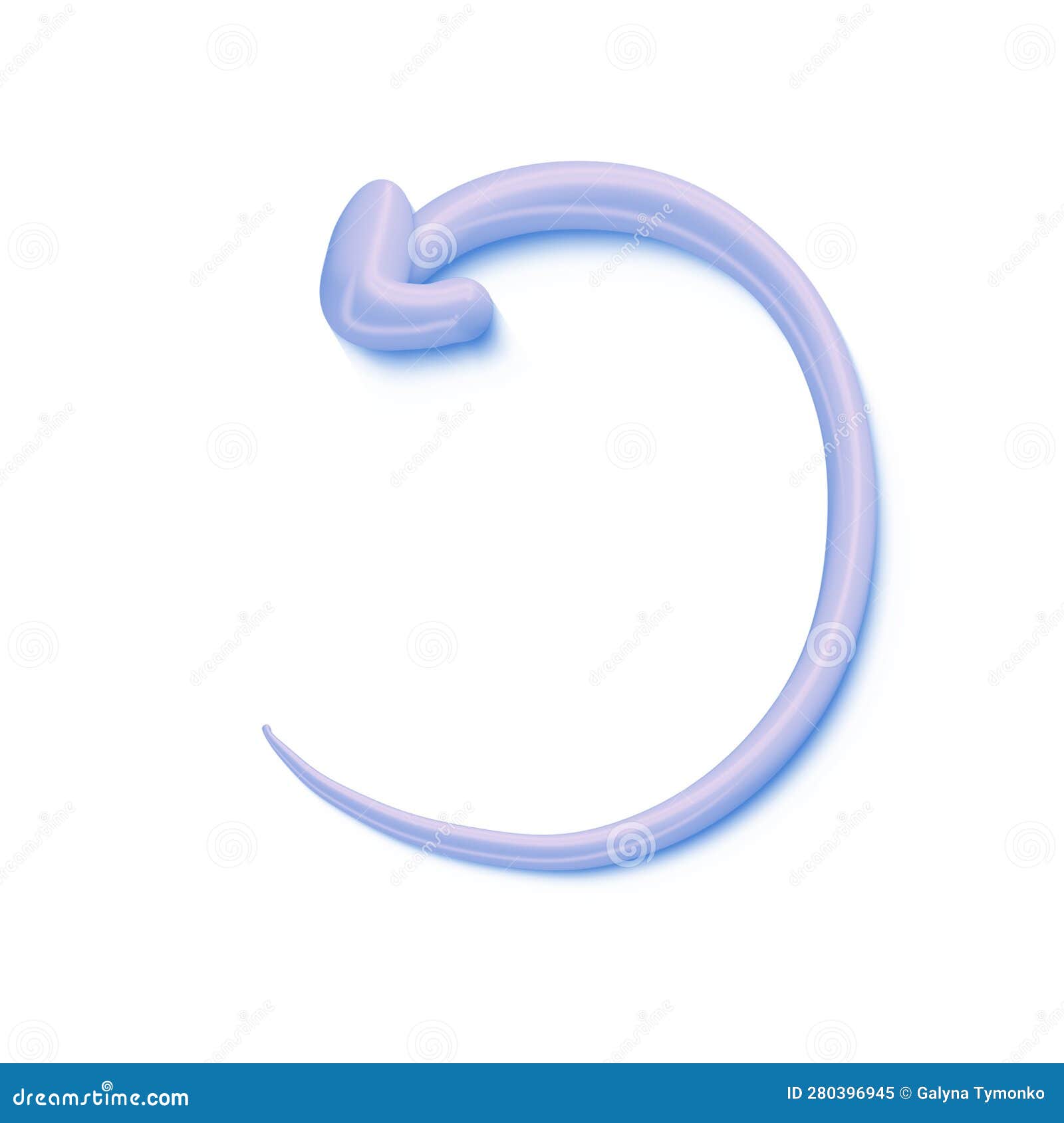 3D Arrow Round Frame Pointer Icon Minimalist Style Illustration ...