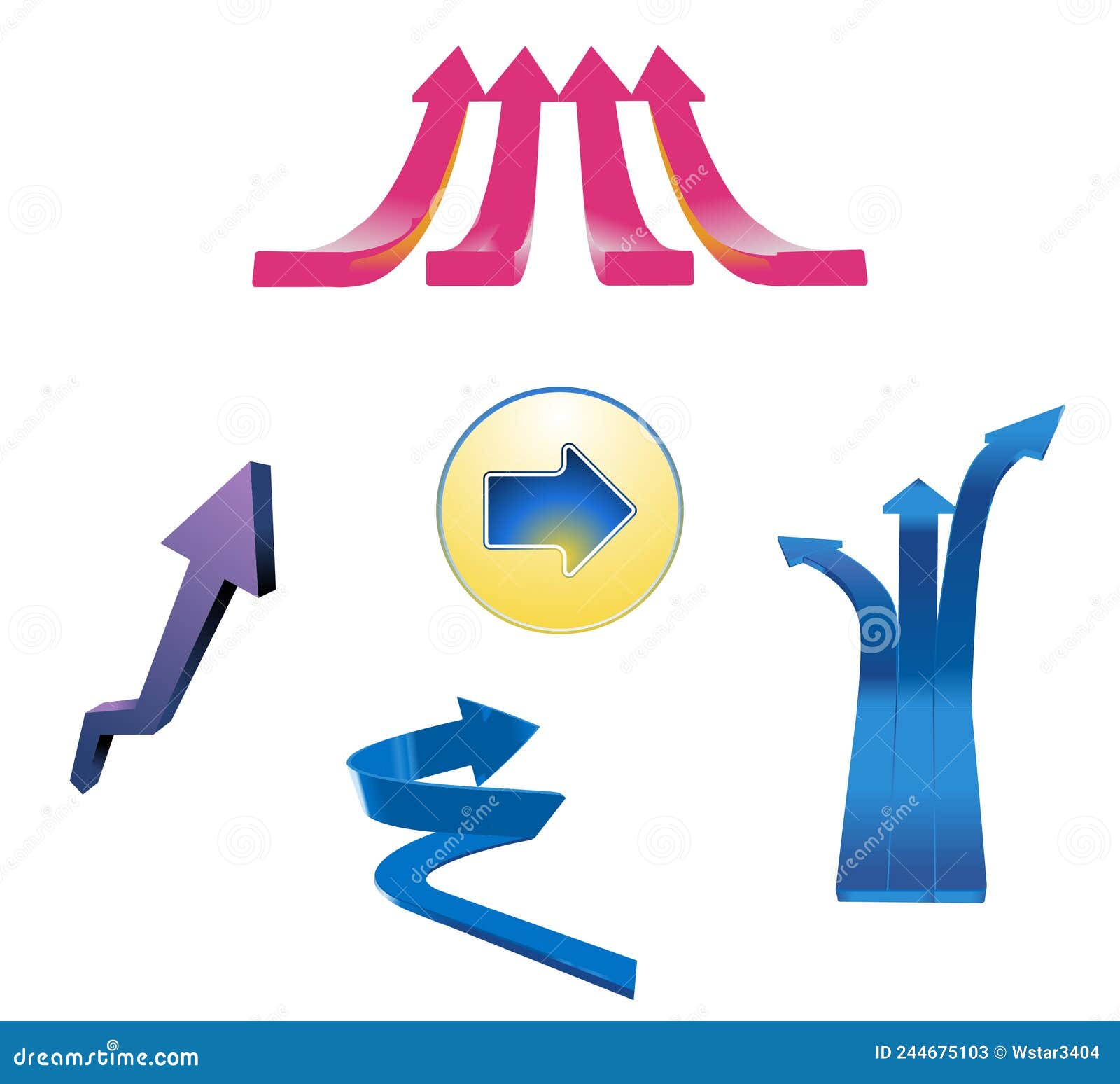 3D Arrow Signifying Growth Upward Direction Stock Vector - Illustration ...