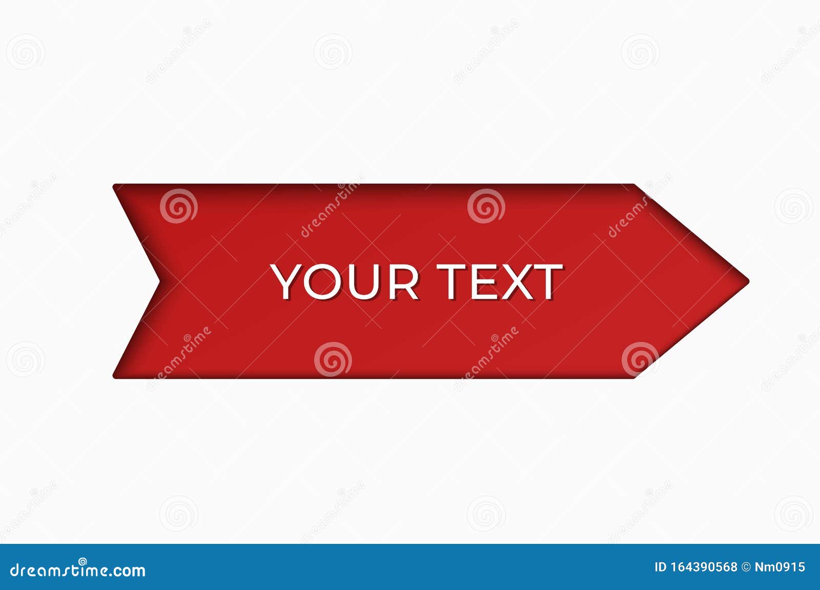 3d Arrow Template. Red Arrow Vector Design Element with Text Stock ...