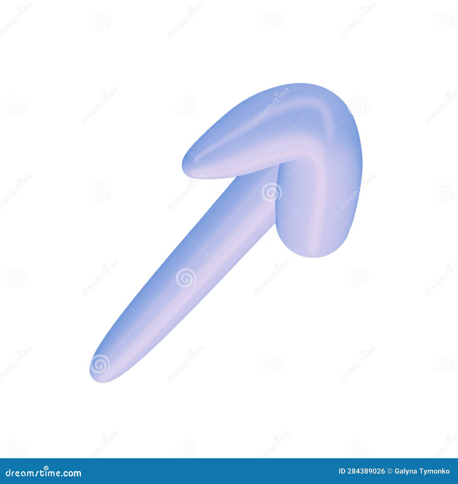 3D Arrow Up Pointer Icon Minimalist Style Illustration. Isolated on ...