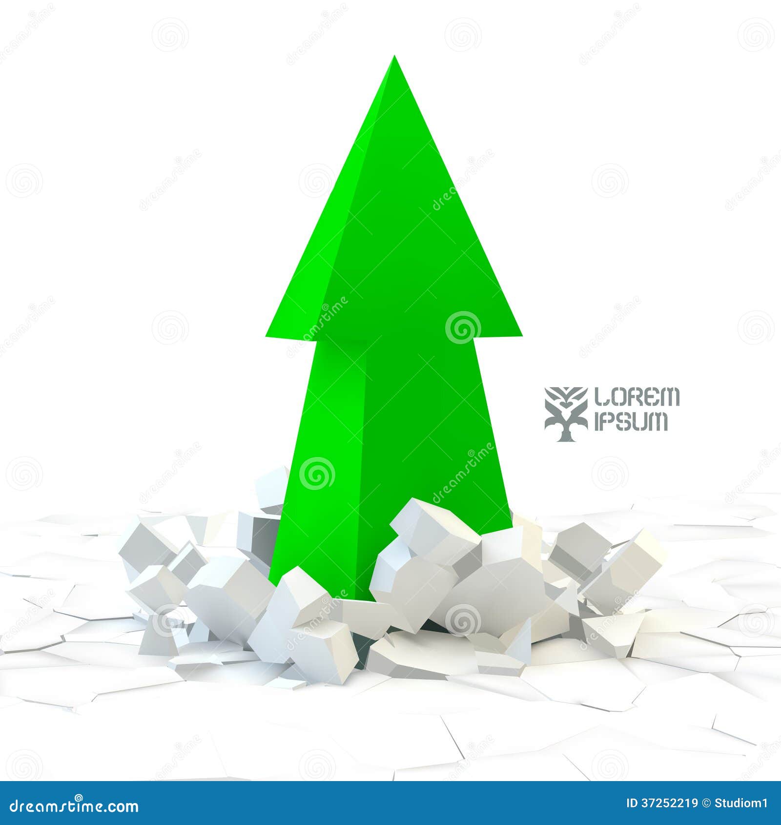3D arrow stock vector. Illustration of perspective, creative - 37252219