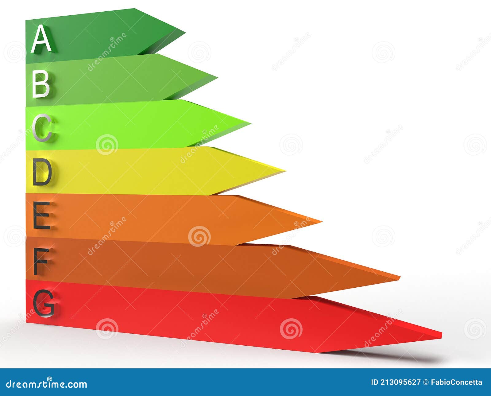 3d Arrows Abstract Background Certified Energy Class Stock Illustration ...