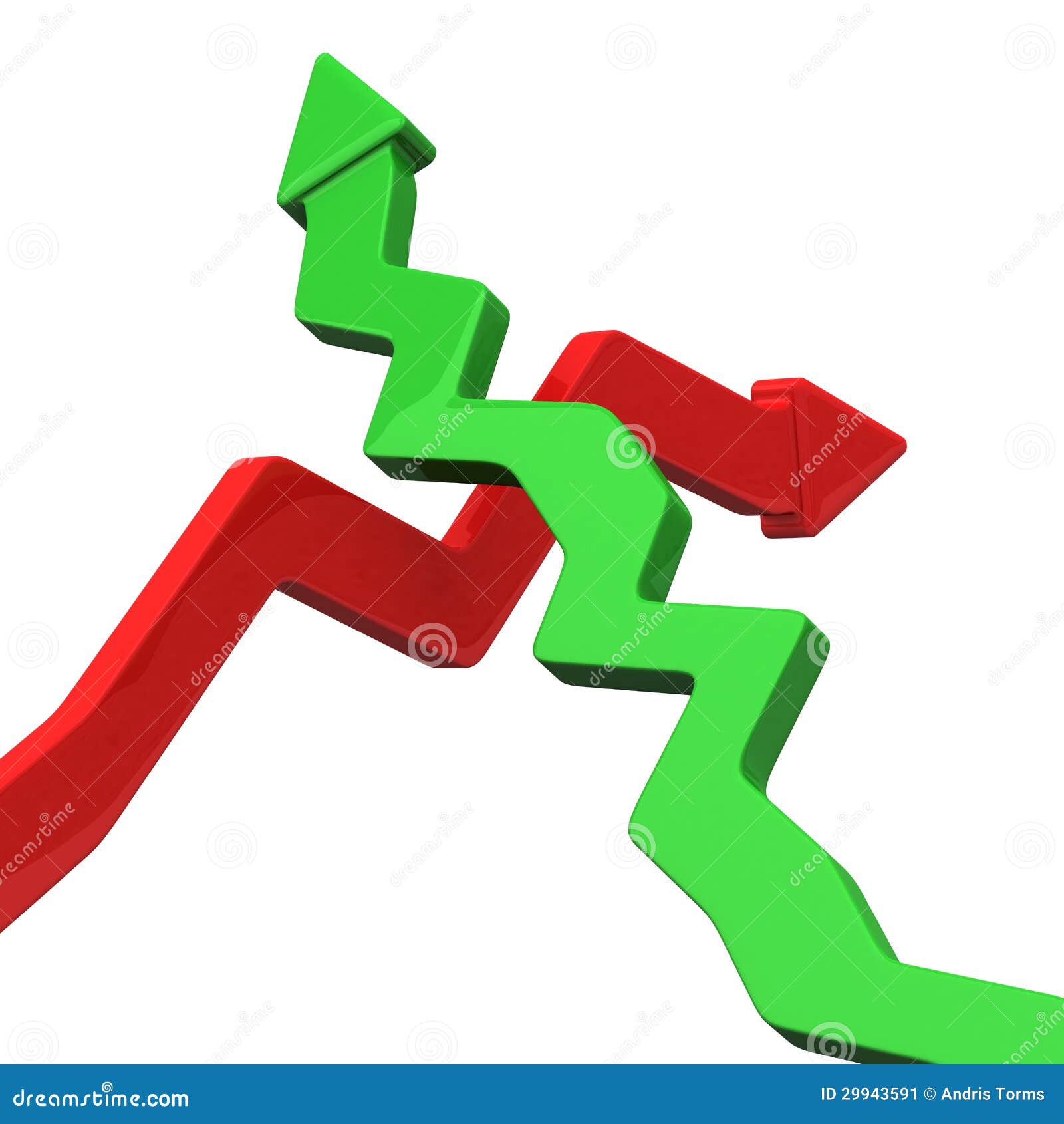 Graph arrows, 3d stock illustration. Illustration of business - 29943591