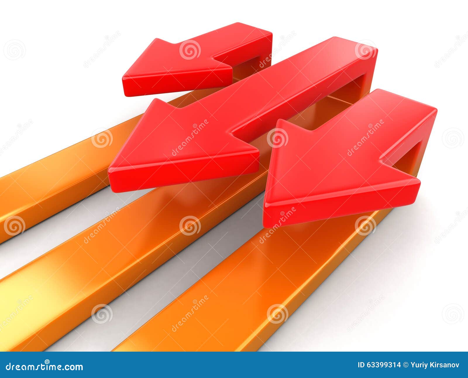 3d Arrows Back (clipping Path Included) Stock Illustration ...