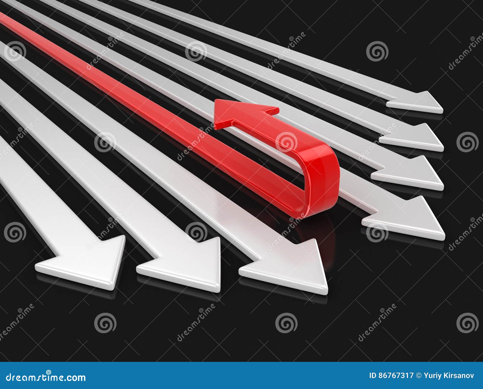 3d Arrows back stock illustration. Illustration of generated - 86767317