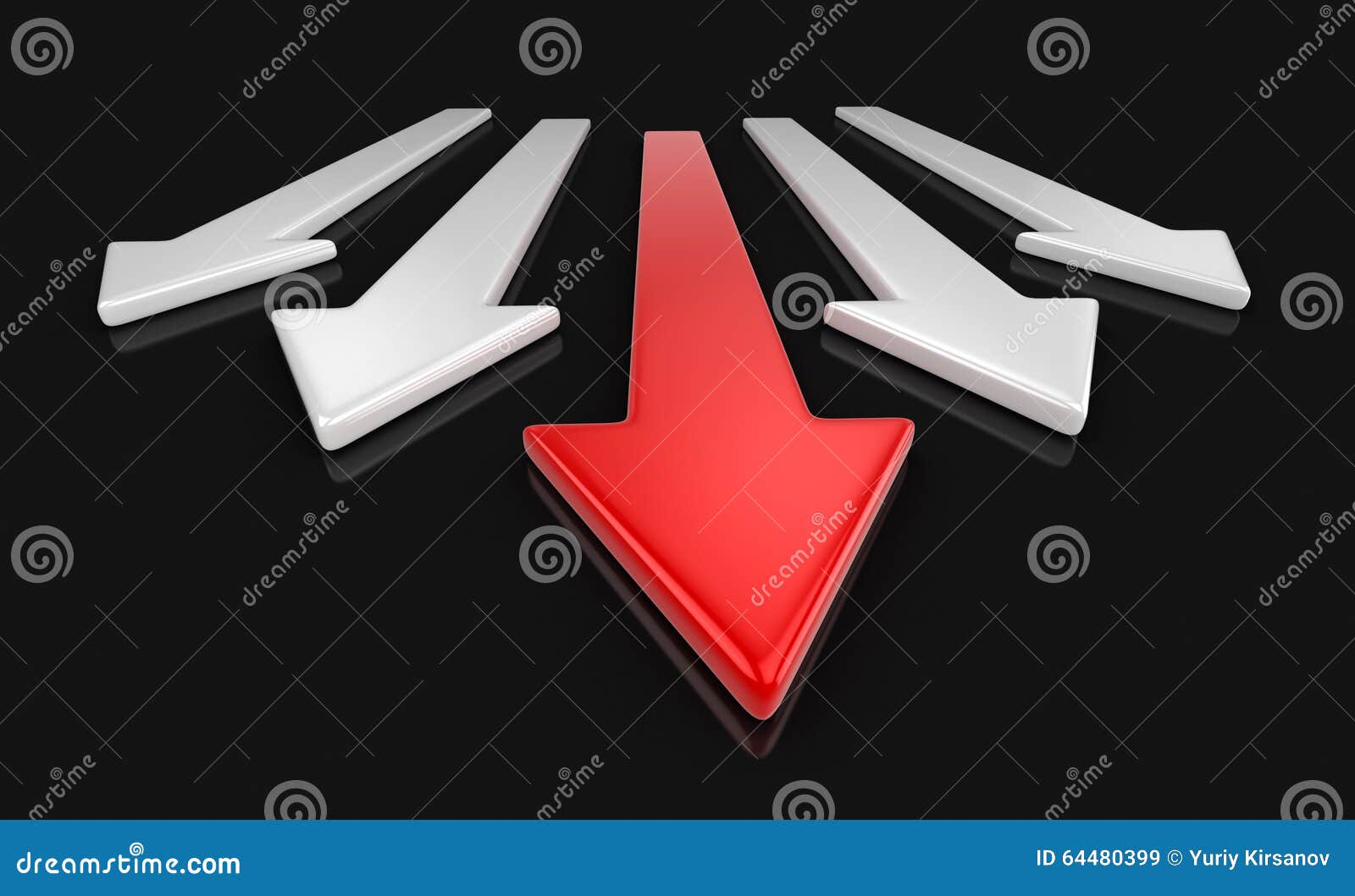 3d Arrows (clipping Path Included) Stock Illustration - Illustration of ...