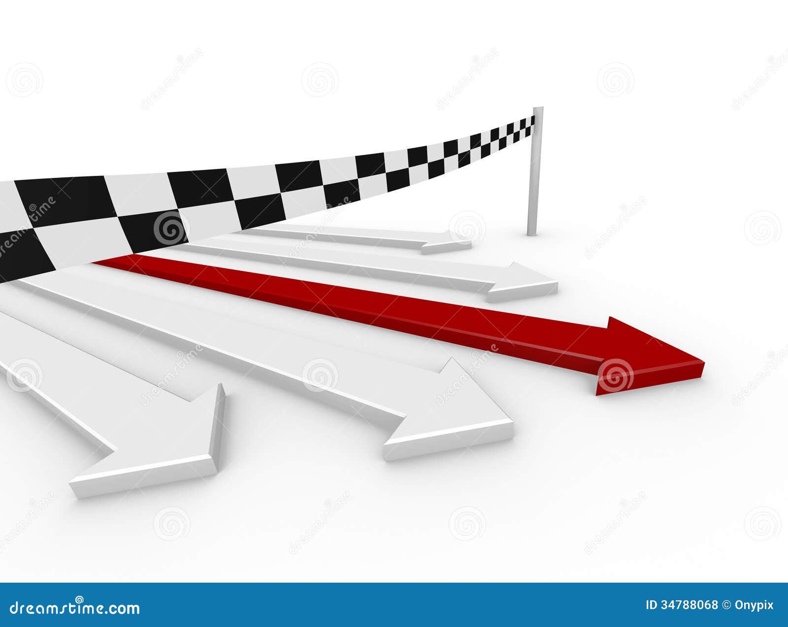 3d Arrows Competition - Winner Stock Illustration - Illustration of ...