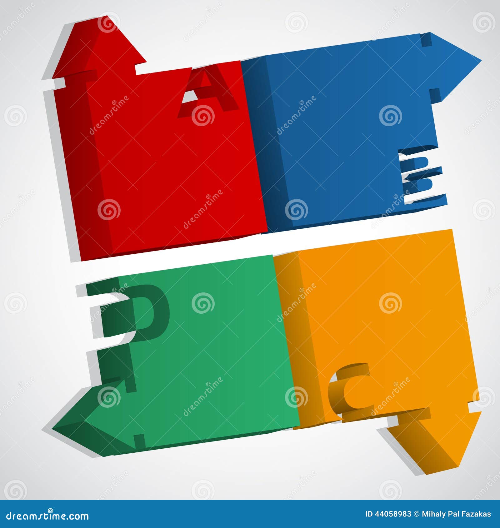 3d arrows diagram stock vector. Illustration of connection - 44058983