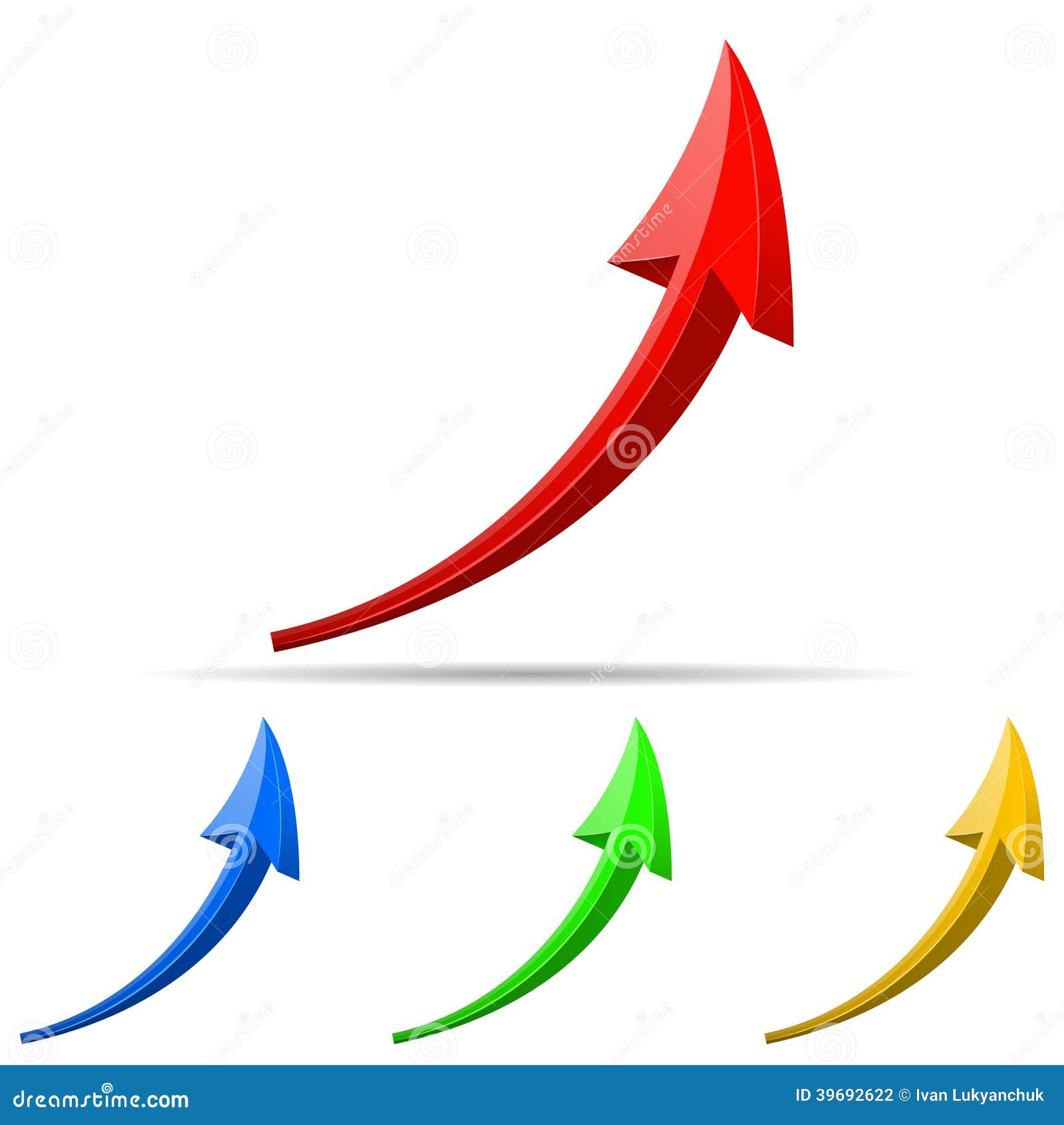 3d Arrows Different Colors. Stock Vector - Illustration of shiny ...