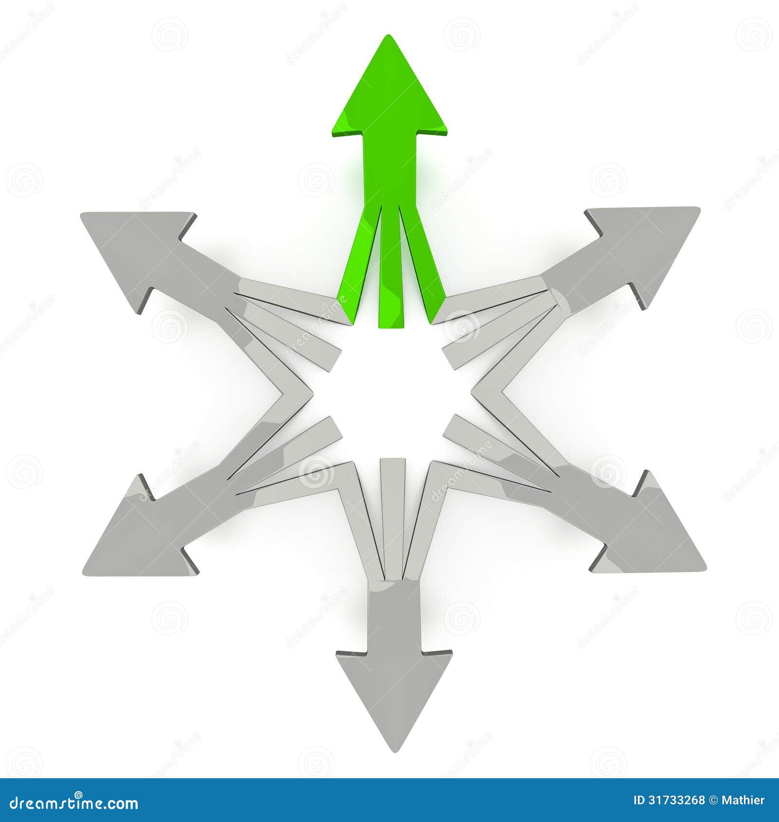 3D Arrows - One Good Choice Stock Illustration - Illustration of arrow ...