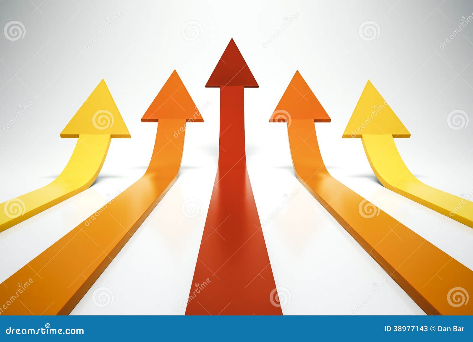 3d arrows pointing up stock illustration. Illustration of direction ...