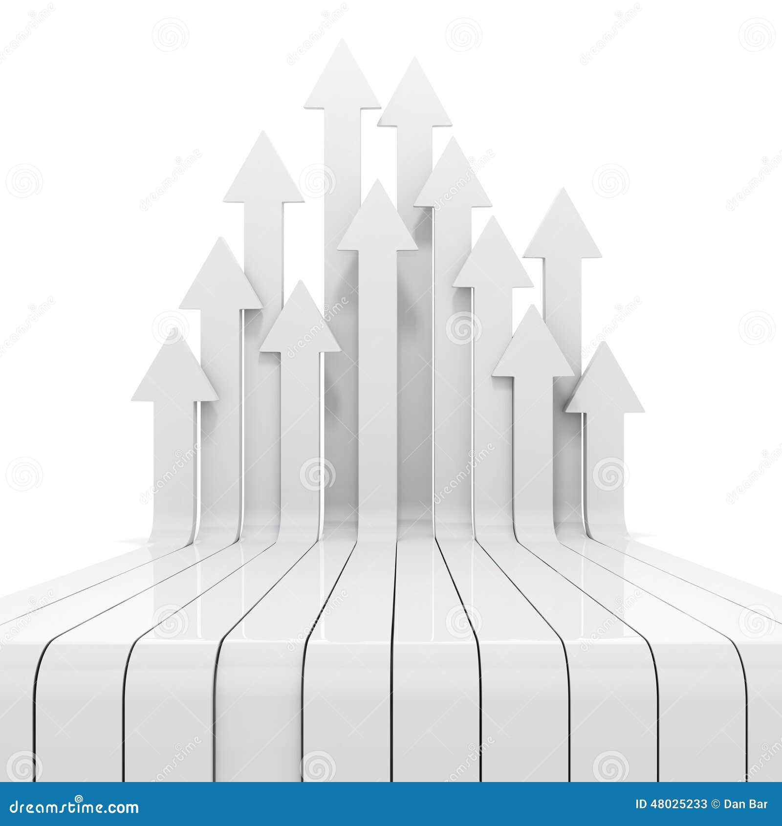 3d arrows pointing up stock illustration. Illustration of diagram ...