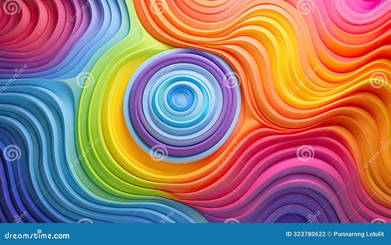 3D Art Circle Concepts, Abstract Wavy Background, Waves Patterns ...
