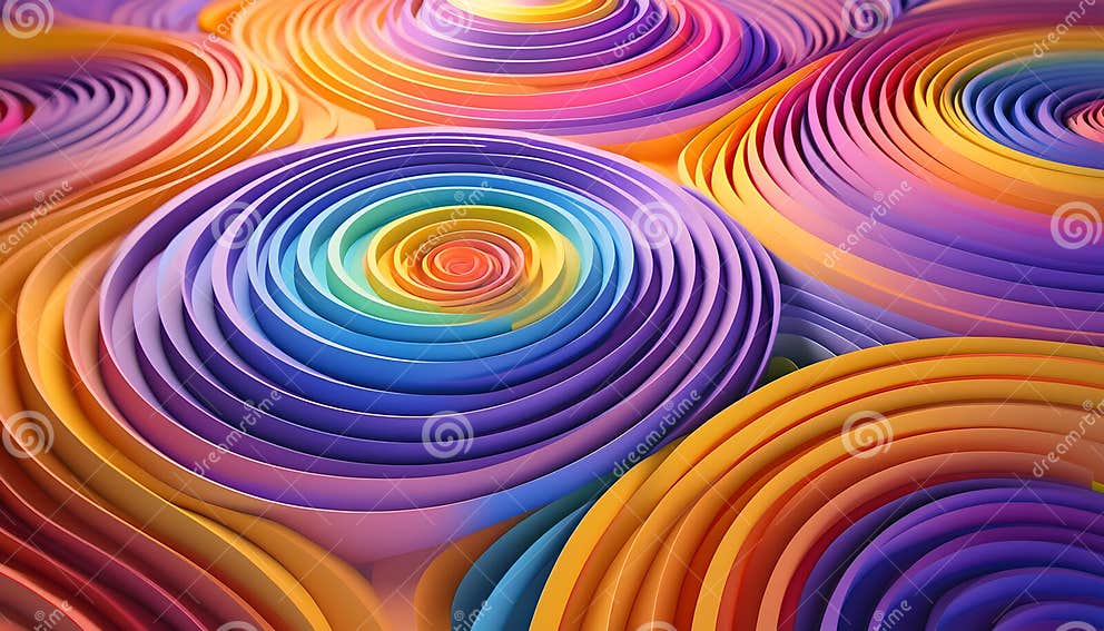 3D Art Circle Concepts, Abstract Wavy Background, Waves Patterns ...