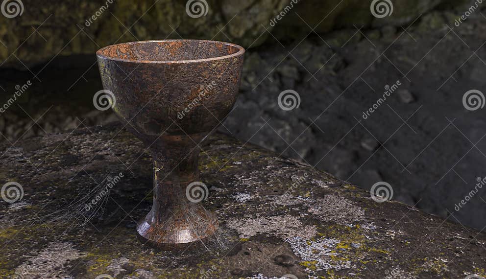 3D art - Holy Grail stock image. Image of chalice, ancient - 193172953