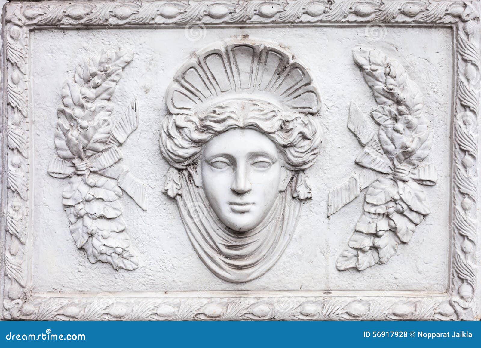 3D Art Roman Sculpture Made of White Plaster Stock Photo - Image of ...
