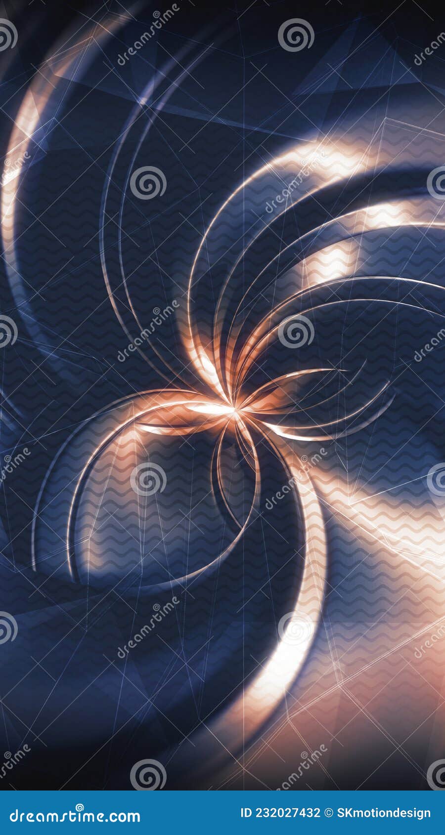 3d Art Techno Abstraction stock illustration. Illustration of dark ...