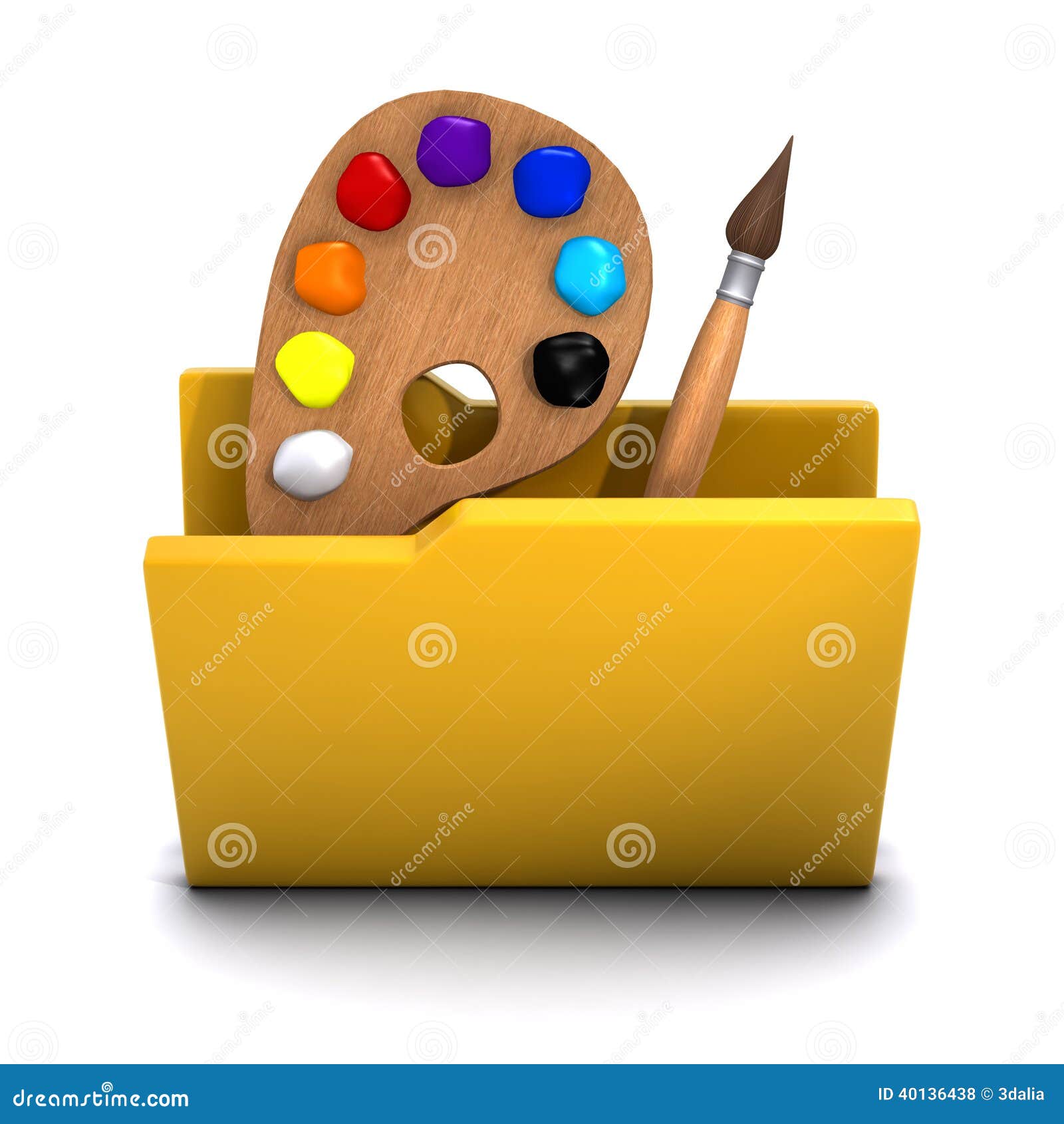 3d Artist folder icon stock illustration. Illustration of files - 40136438