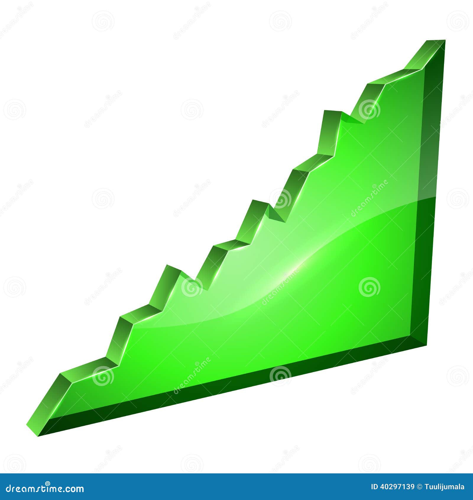 3D ascending glass graph stock vector. Illustration of glass - 40297139