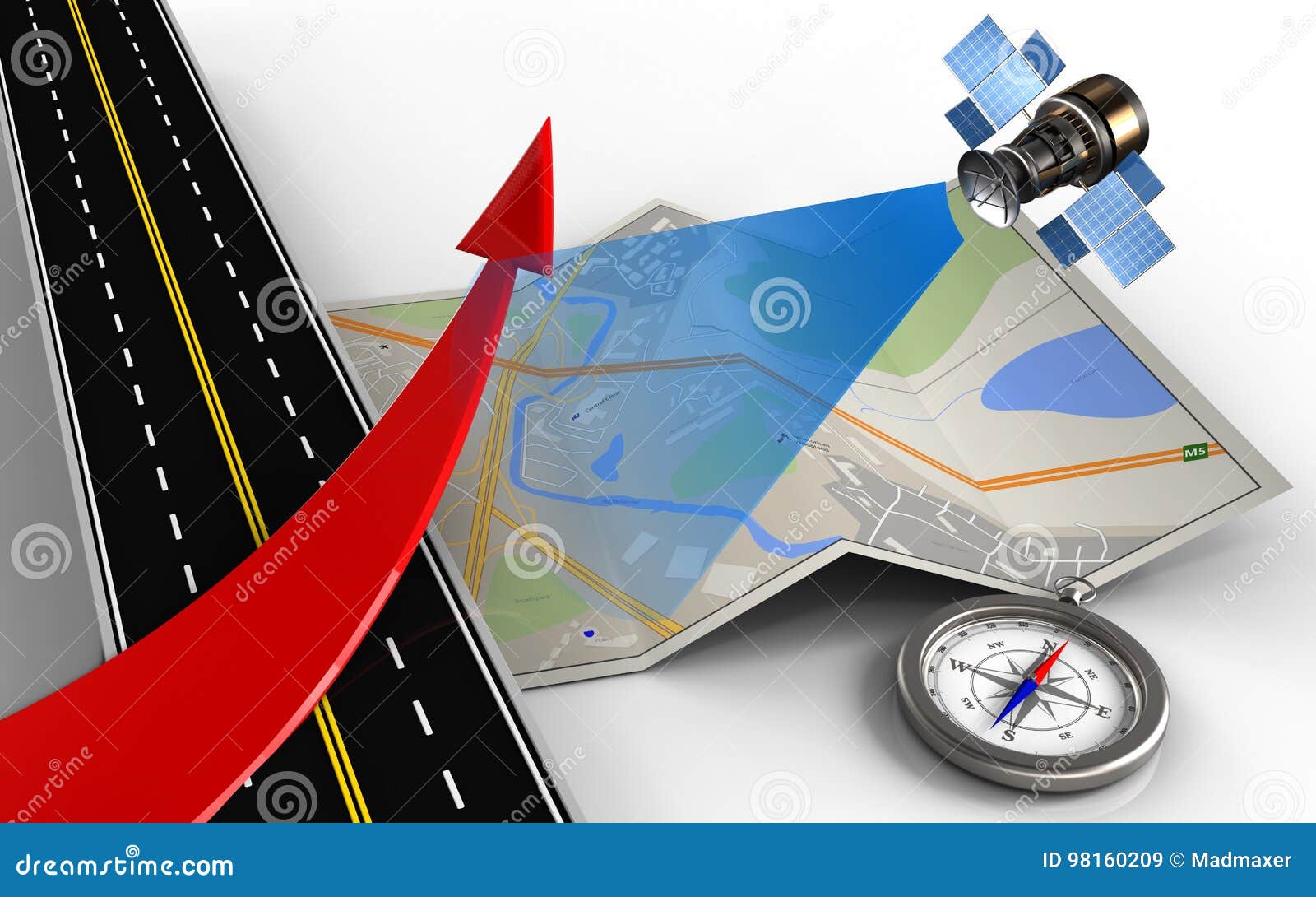 3d asphalt road stock illustration. Illustration of driving - 98160209