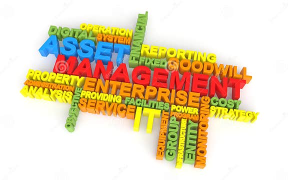 3d Asset Management Word Cloud Stock Illustration - Illustration of ...