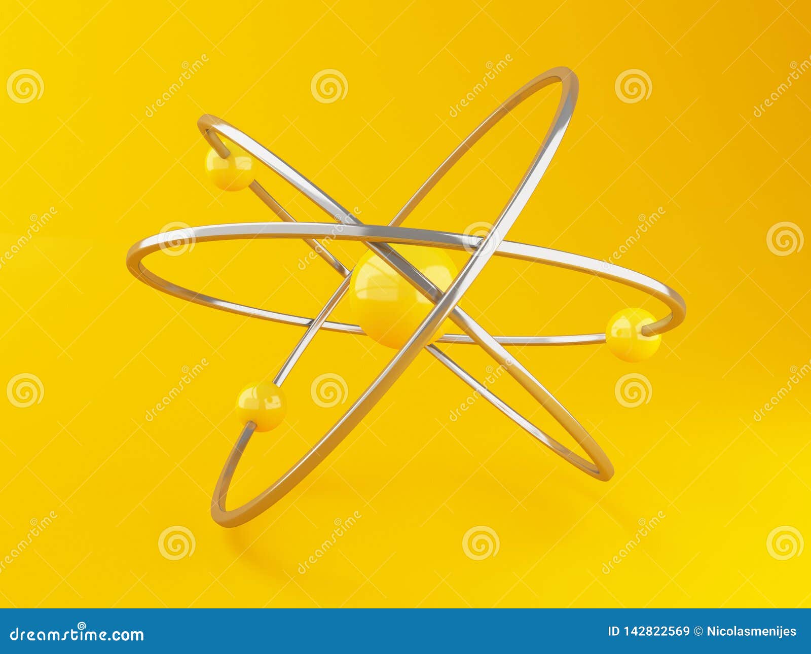 3d atom stock illustration. Illustration of abstract - 142822569