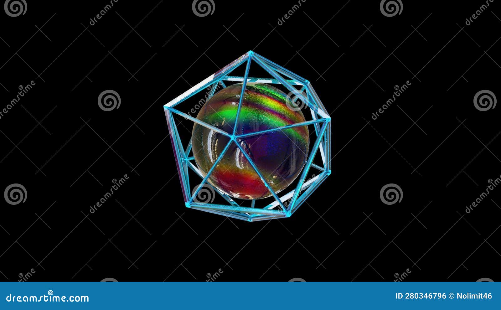 3d atom model with marble stock illustration. Illustration of marble ...