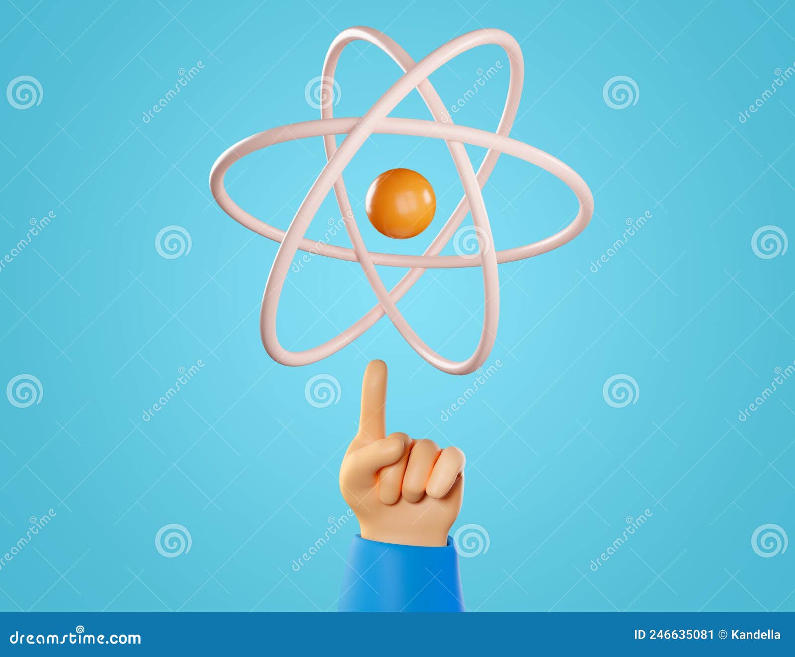 3d atom model. stock illustration. Illustration of planet - 246635081