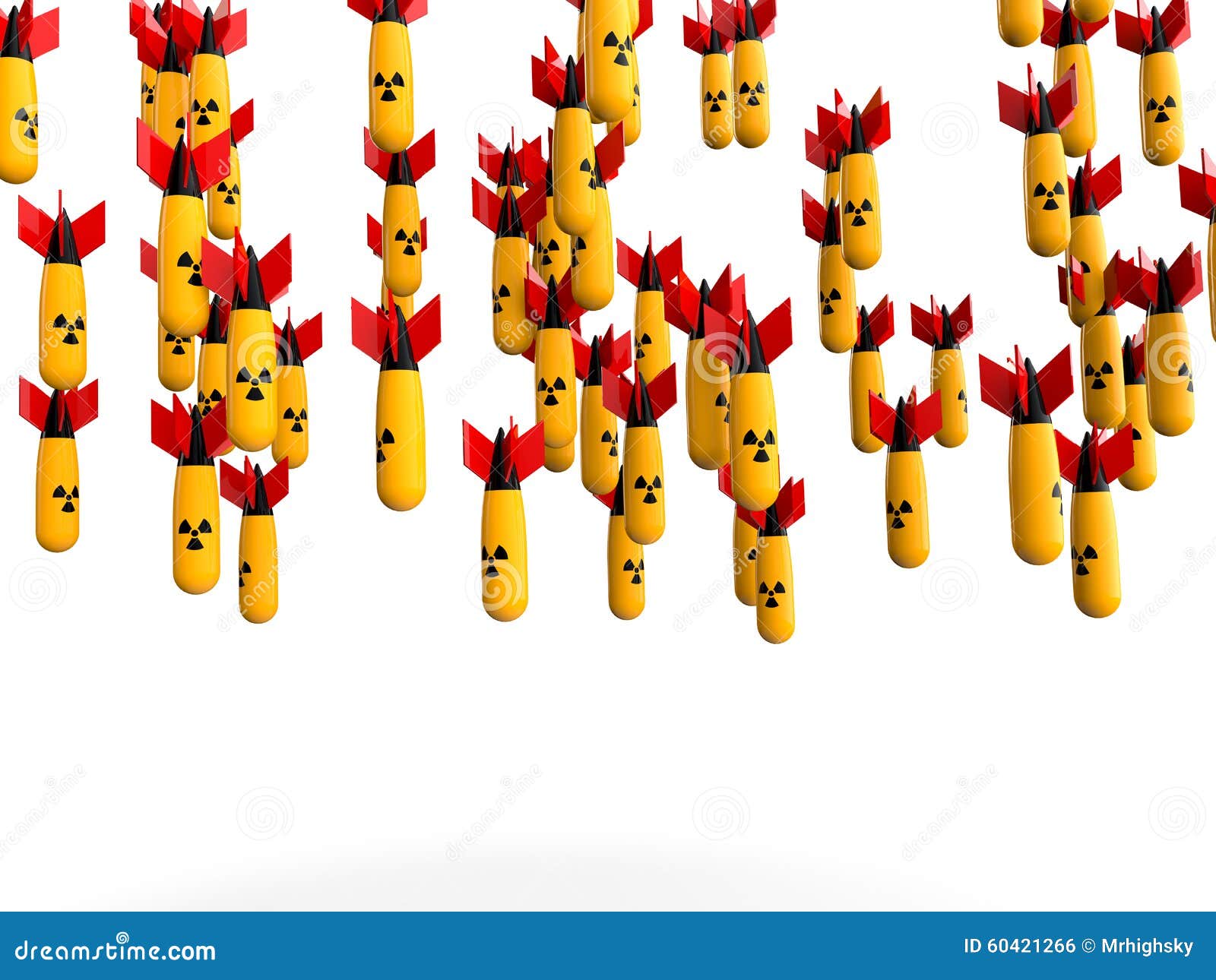 3d Atomic Bombs Falling Down Stock Illustration - Illustration of ...