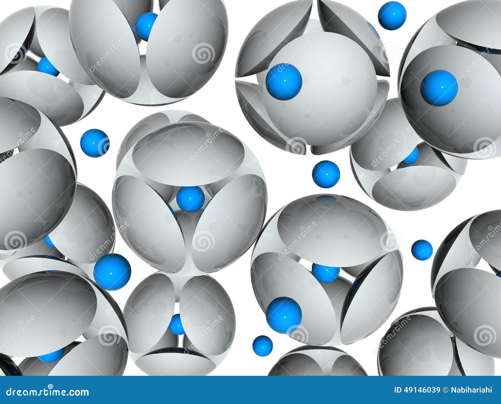 3D atoms stock illustration. Illustration of element - 49146039