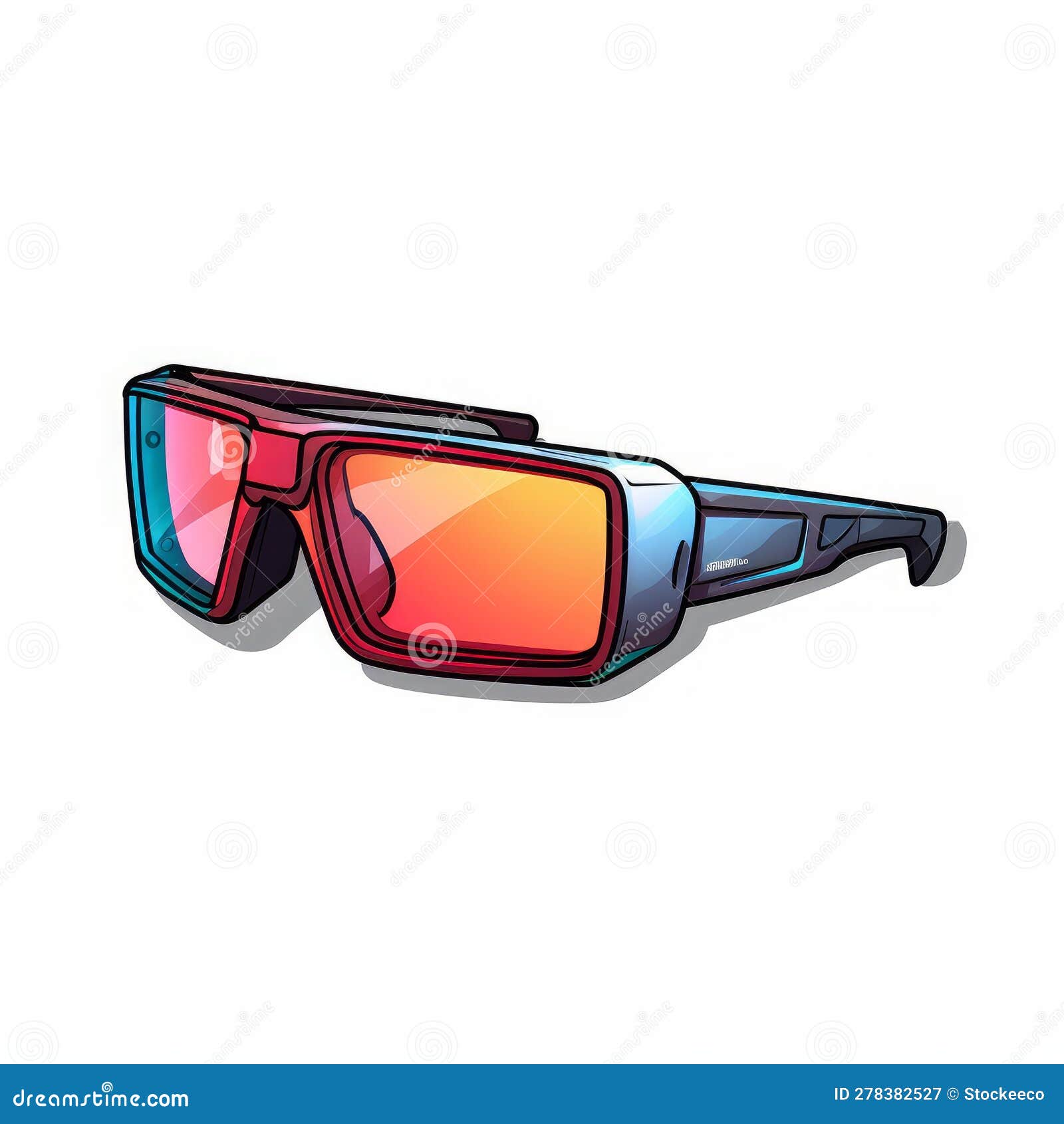 2d Augmented Reality Glasses Sprite in Comic Style Stock Image - Image ...