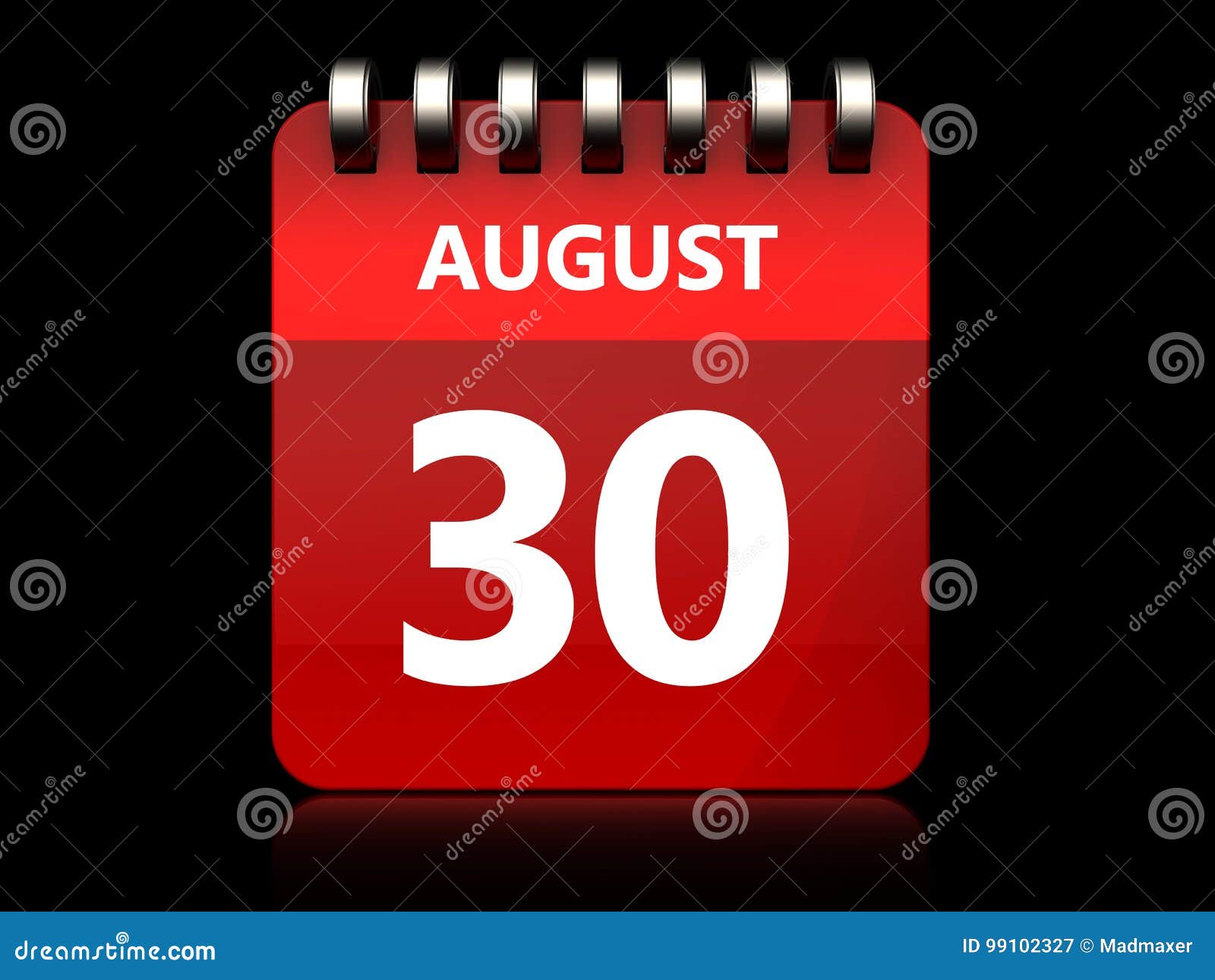 3d 30 august calendar stock illustration. Illustration of diary - 99102327
