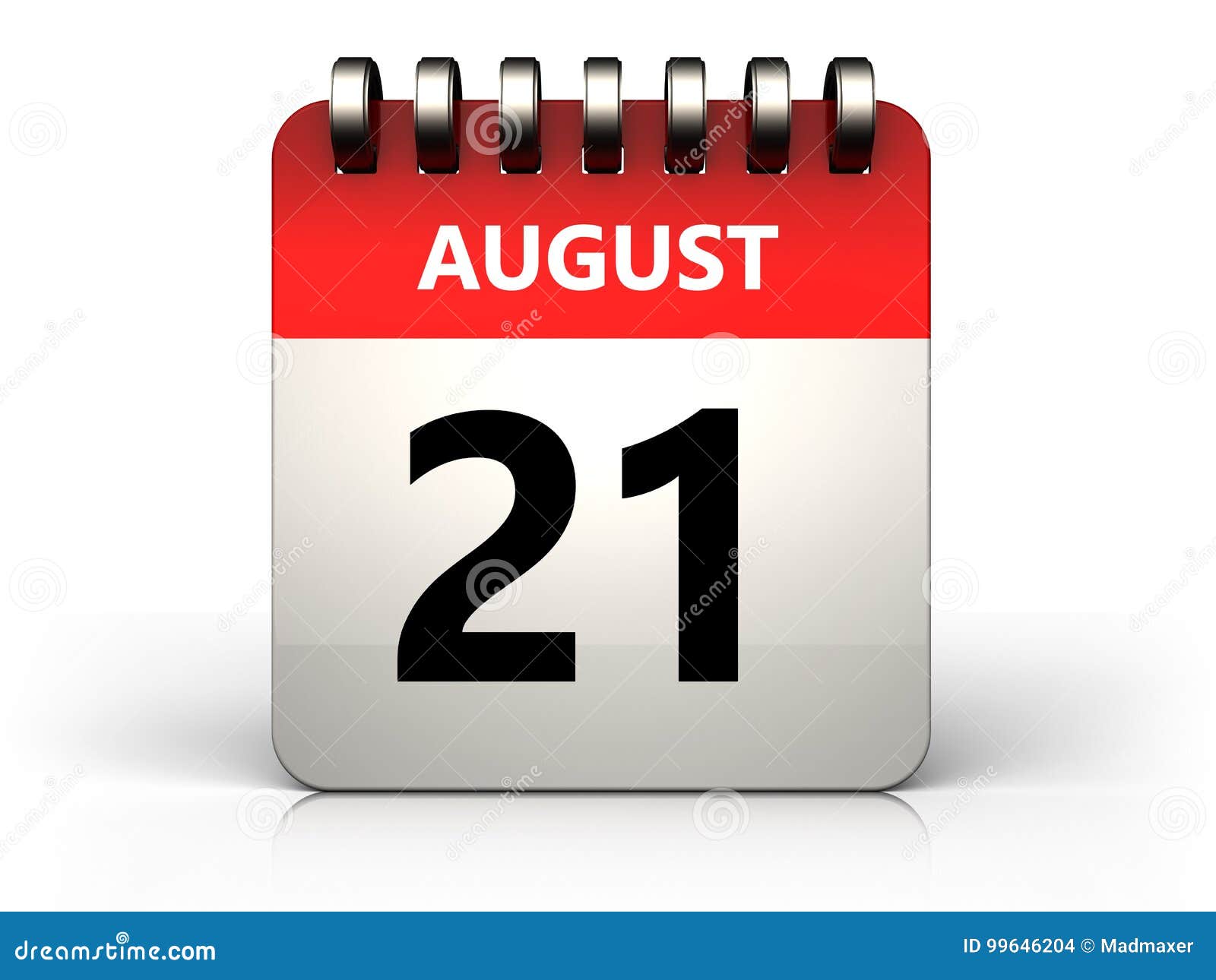 3d 21 august calendar stock illustration. Illustration of background ...