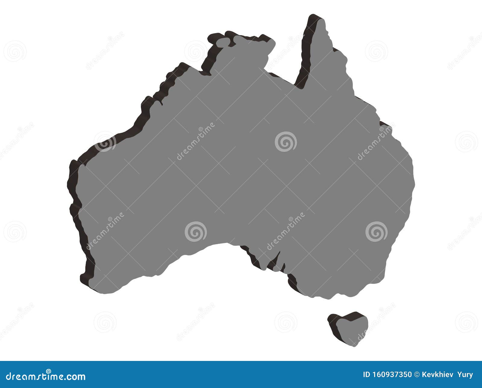 3D Australia Map Vector Illustration Stock Vector - Illustration of ...