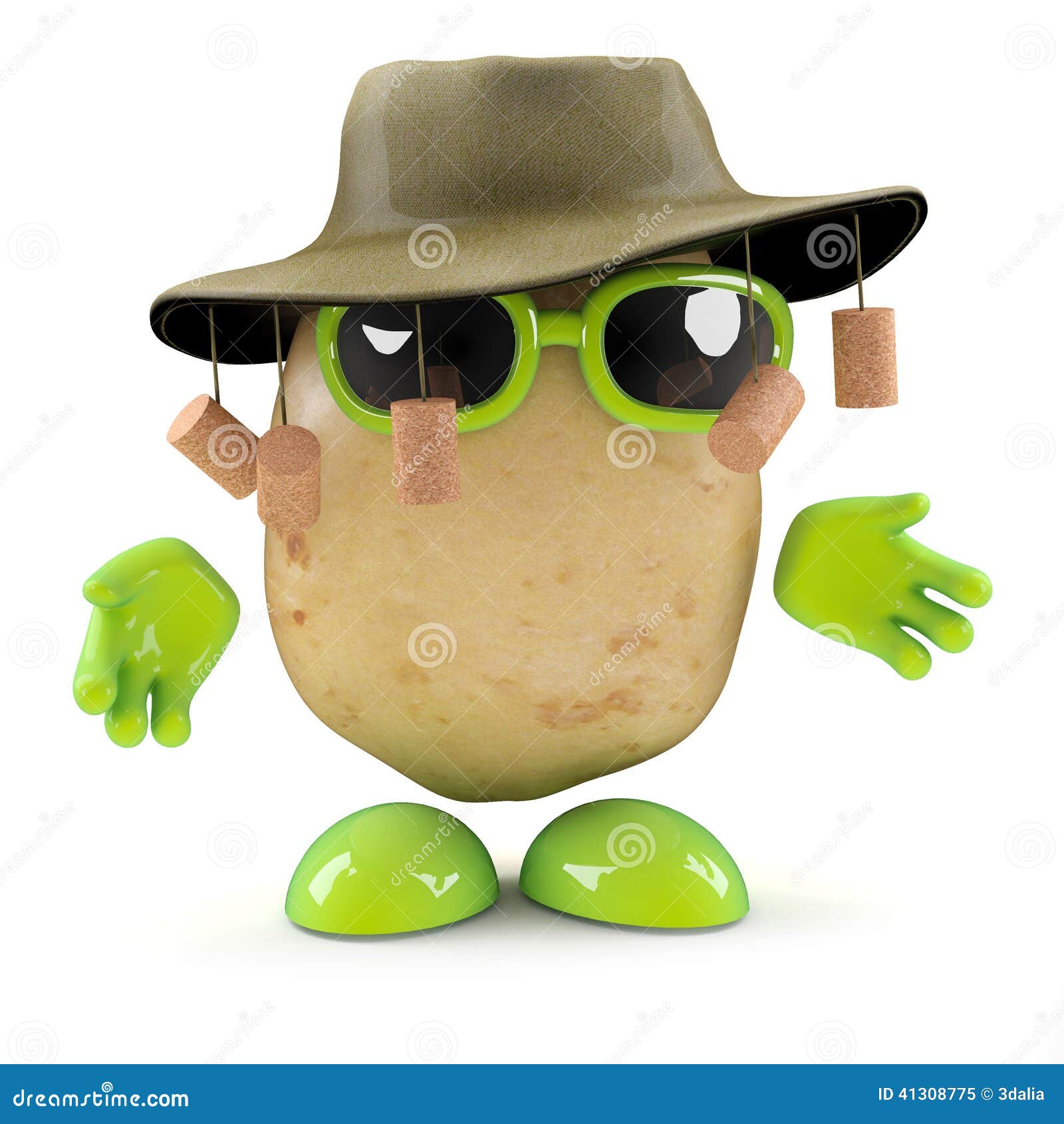 A Potato Dressed As An Astronaut Floats In Space, Wearing A Tiny Helmet ...