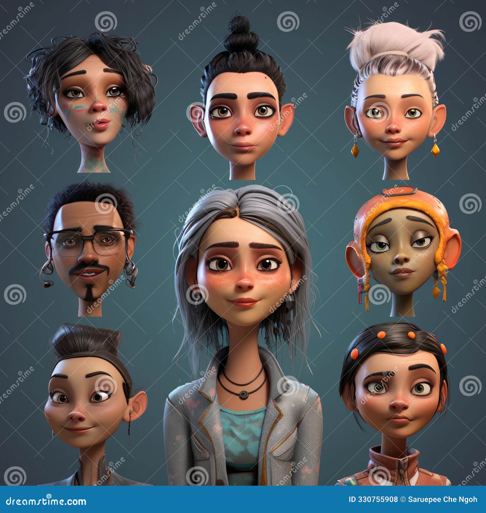 3D Avatar Characters Cartoon Character Face Royalty-Free Stock Photo ...