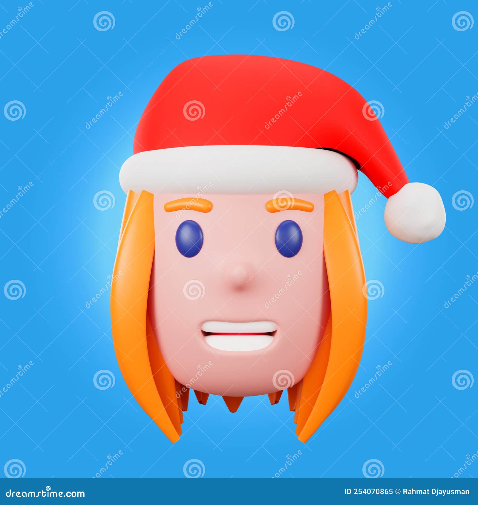 3d avatar female christmas stock image. Illustration of season - 254070865