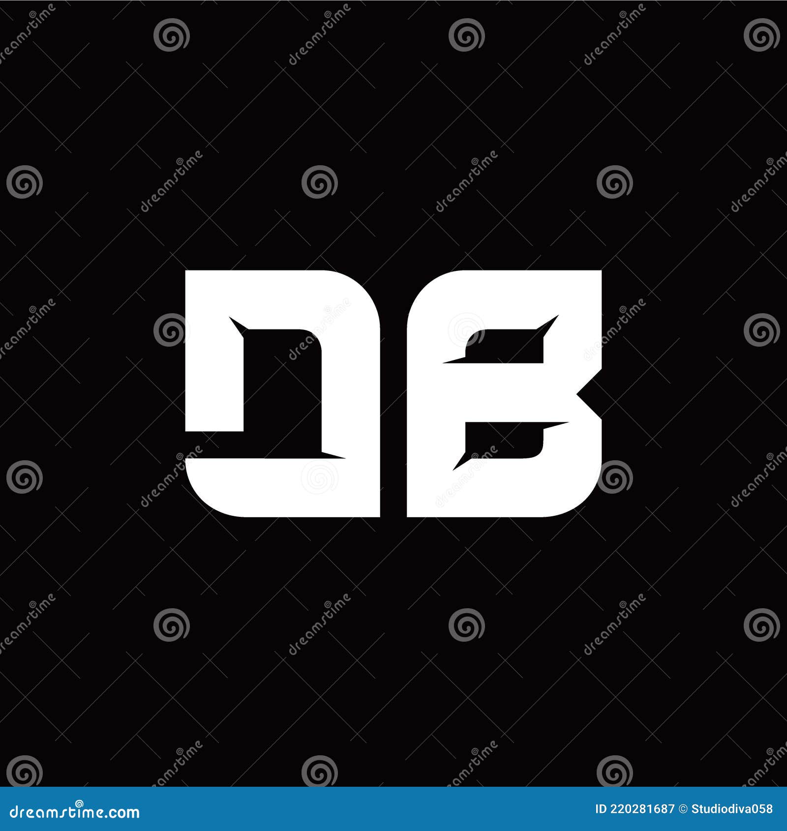 D B Letter Monogram Style Initial Logo Template Stock Image - Image of ...