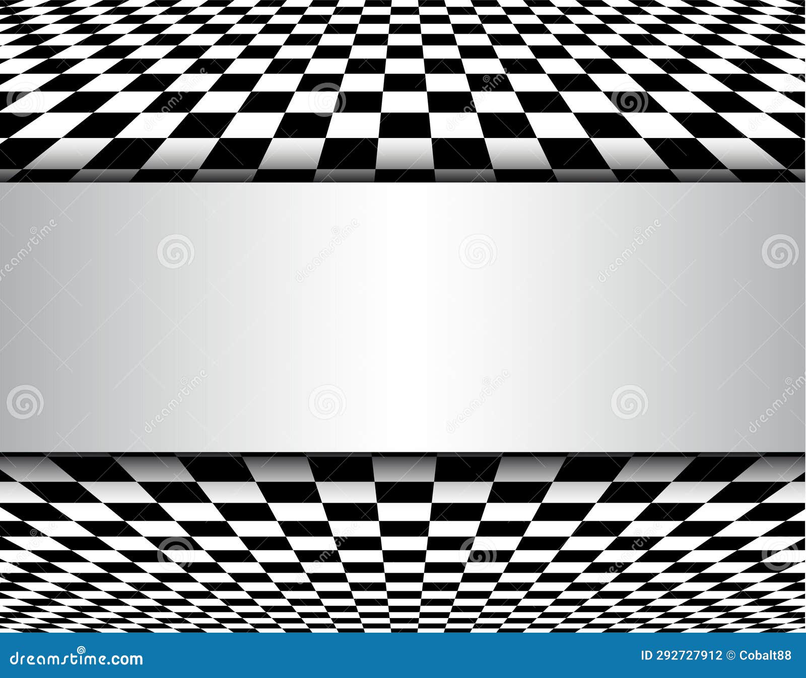3D Background with a Black and White Checkerboard Pattern and a White ...