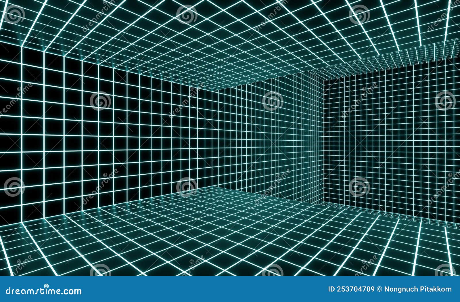 3d Background, Blue Grid and Tile for Background and Texture. Stock ...