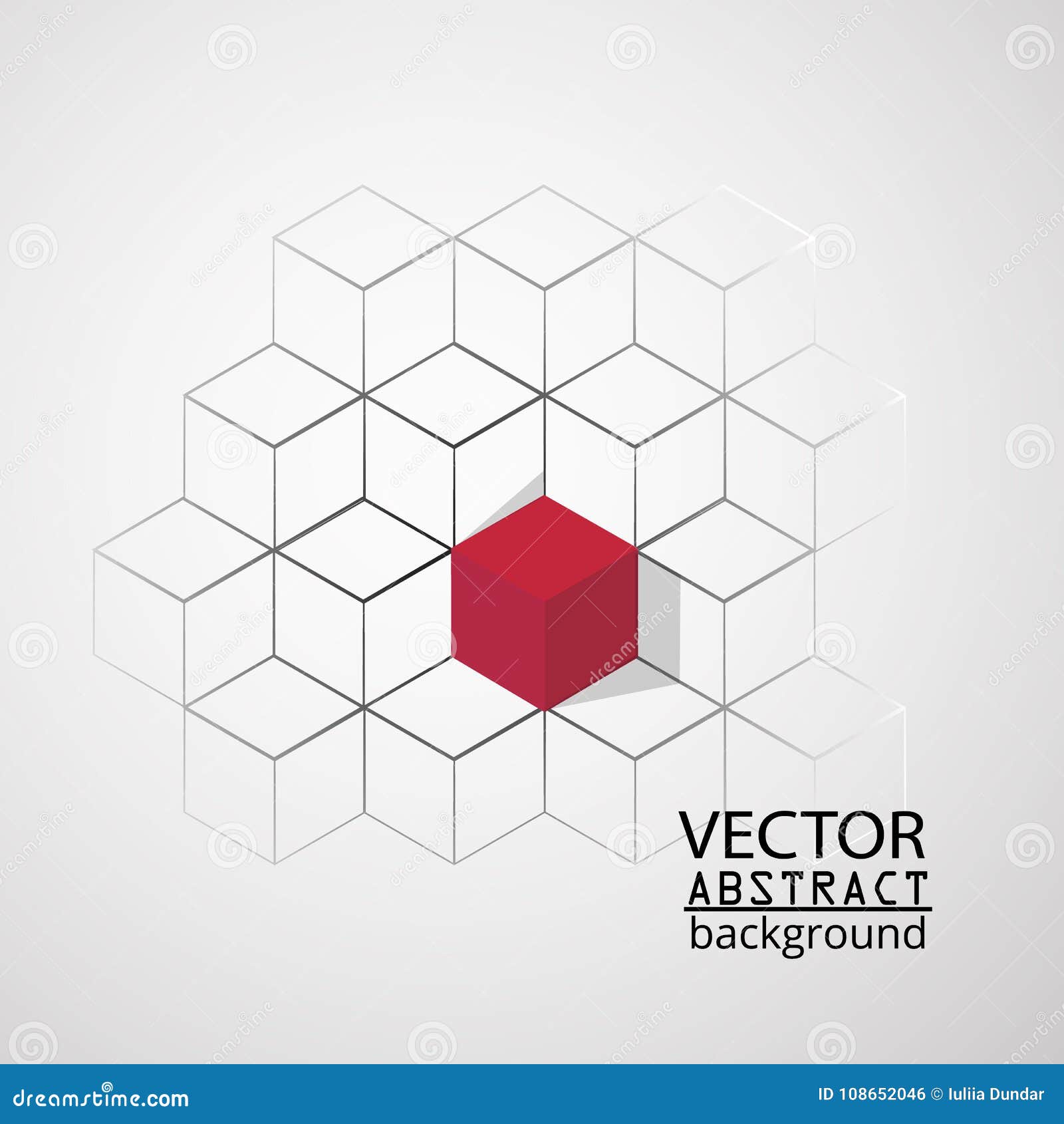 Vector Illustration Abstract Geometry Cube Stock Vector - Illustration ...