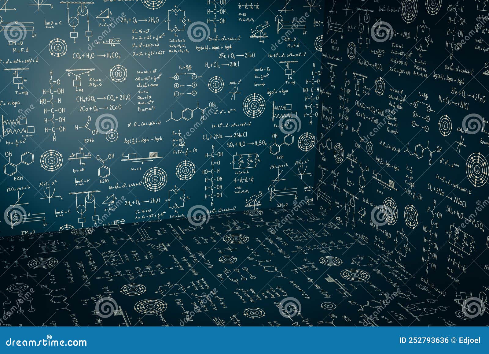 3d Background Of Equations And Formulas Of Mathematics, Physics And ... 3d Background Of Equations And Formulas Of Mathematics, Physics And ...