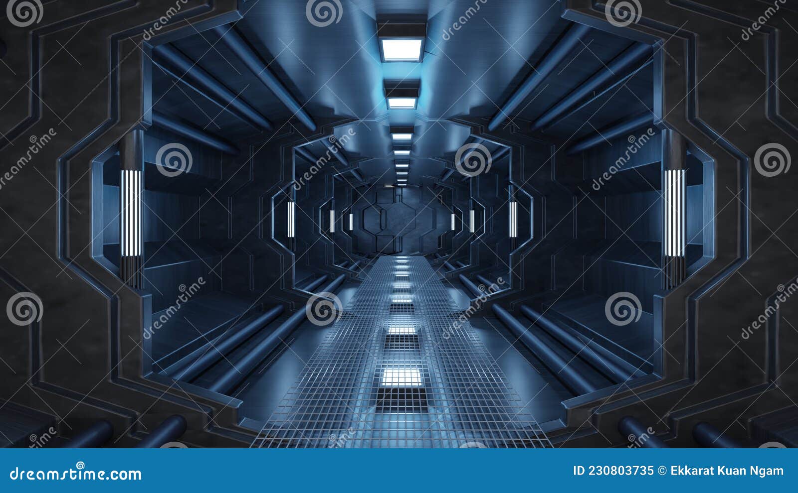 Spaceship, UFO, Tractor Beam. Spatial Module Struck By A Laser Beam ...