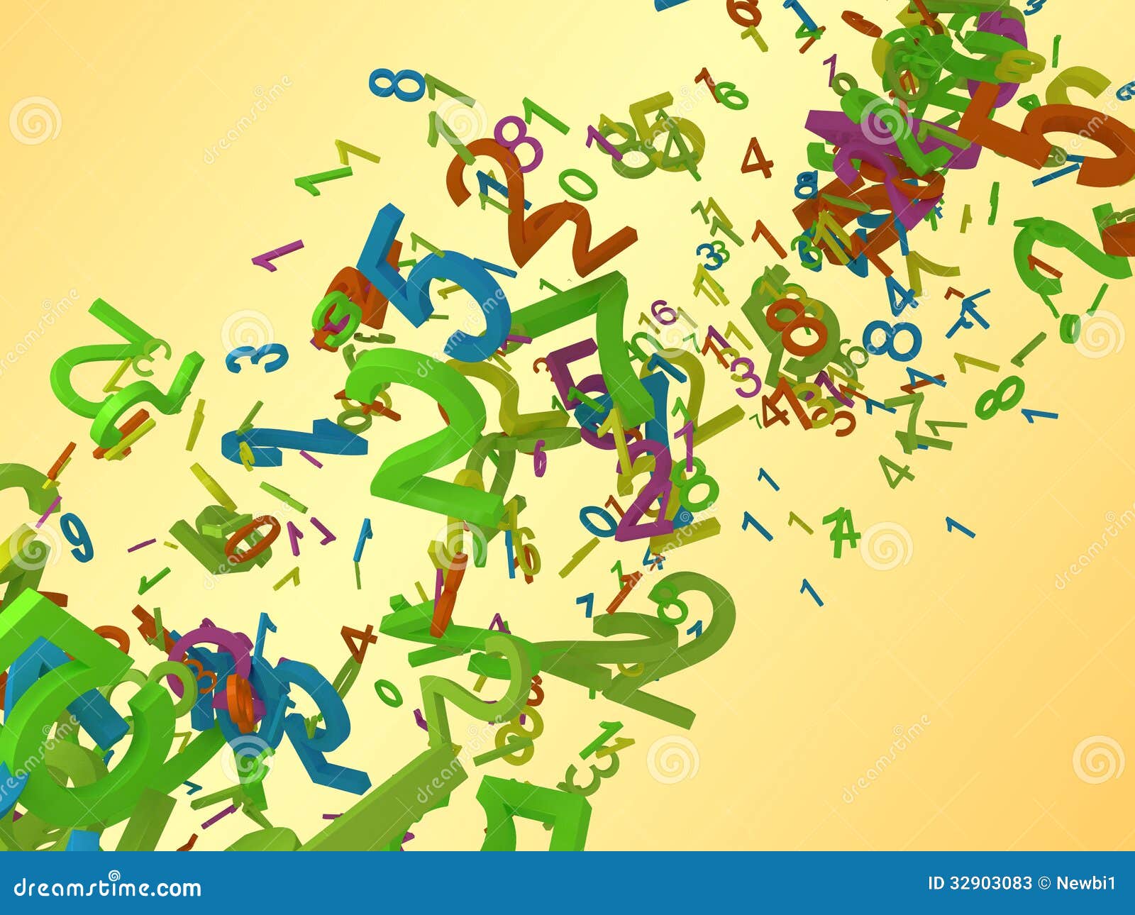 3D background with numbers stock illustration. Illustration of coding ...