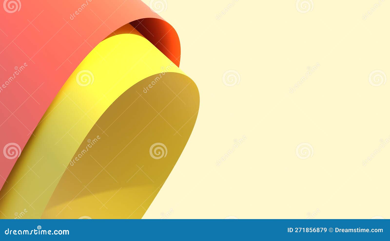 3D Background. Paper Curve Abstact with Empty Area Stock Illustration ...