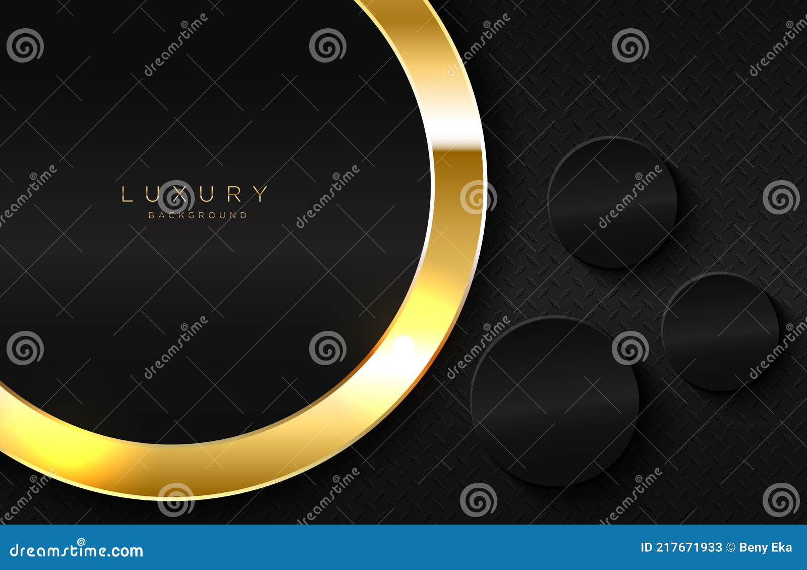 3d Background with Realistic Gold Circle Shape. Vector Geometric ...
