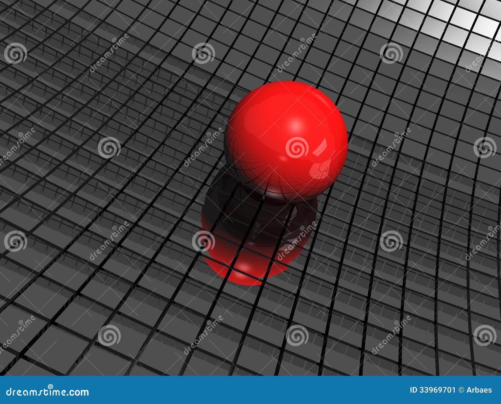 3d Background with Red Ball Stock Illustration - Illustration of design ...